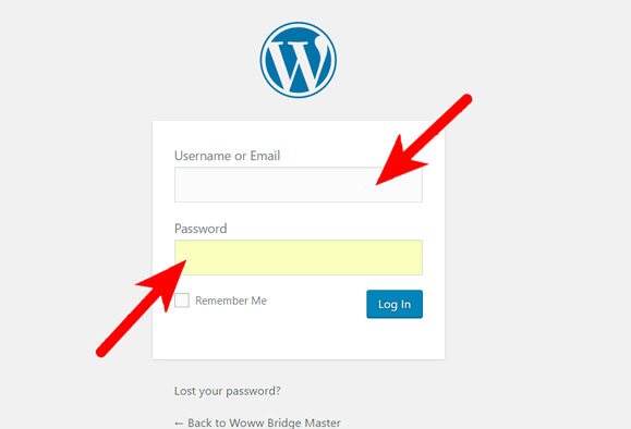 How to log into Wordpress - Woww